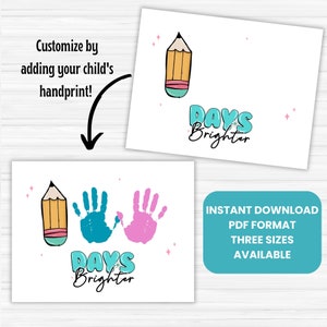 100 Days of School Handprint Craft Art, PRINTABLE 100 Days Activity ...