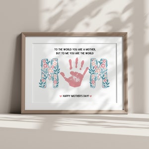 Mother's Day Mom Handprint Art, Printable | Craft for Mom From Baby ...