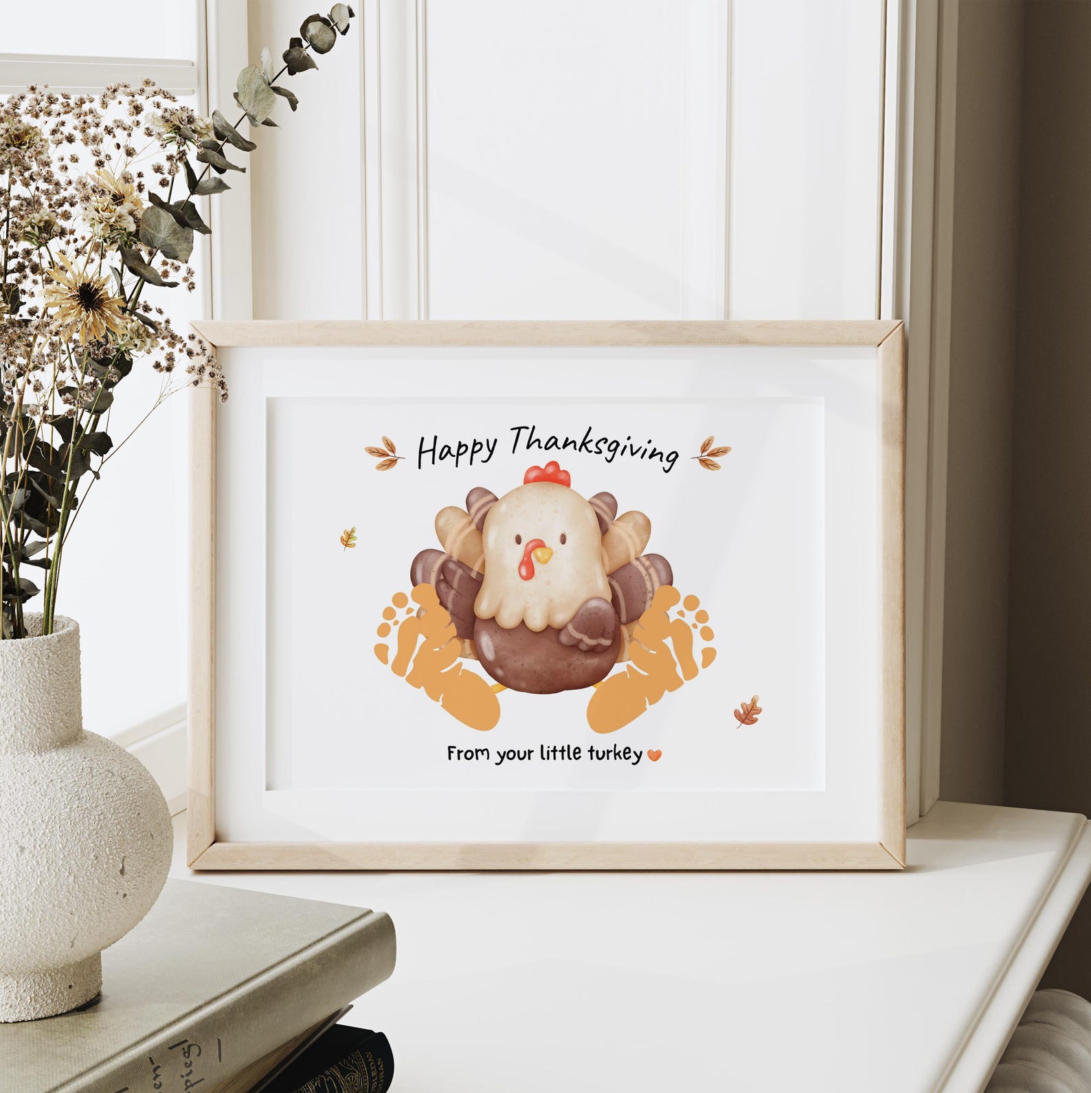 Turkey Footprint Craft, Thanksgiving Handprint Art, Printable | for ...