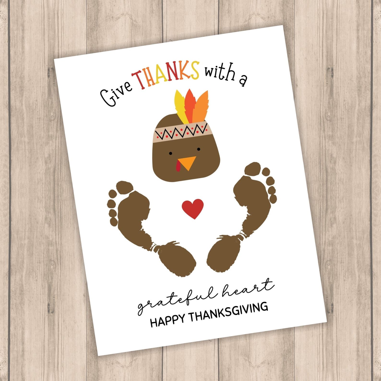 Thanksgiving Turkey Handprint Art, Printable | Fall Footprint Craft for ...