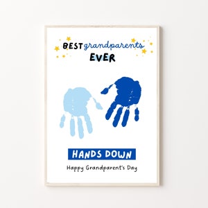 Grandparents Day Handprint Art Bundle, Printable | Craft Gift for ...