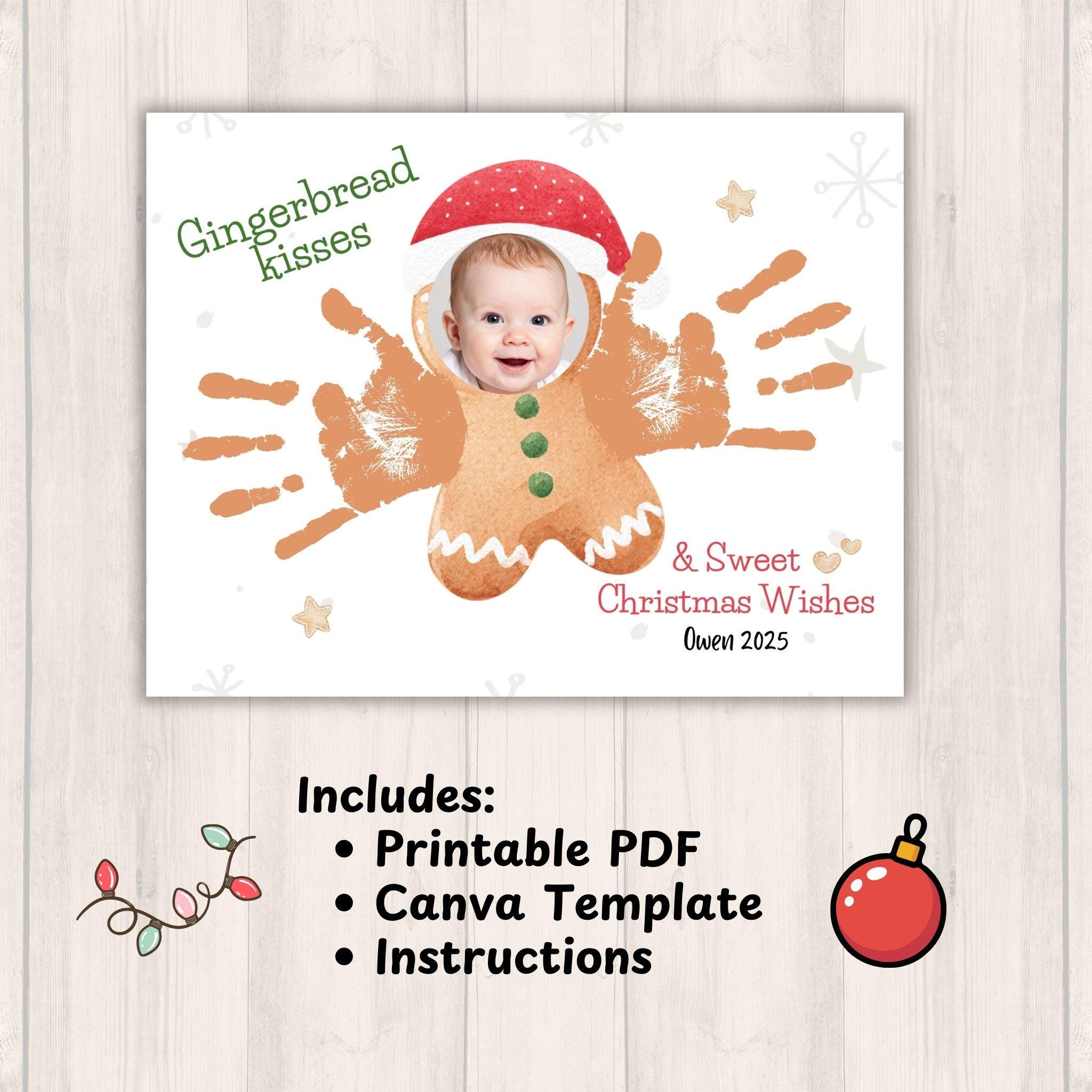 Christmas Handprint Craft Template | Gingerbread Handprint Art With ...