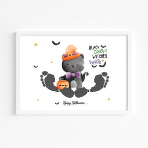 Halloween Handprint & Footprint Craft Bundle for Toddlers, Baby or Kids ...