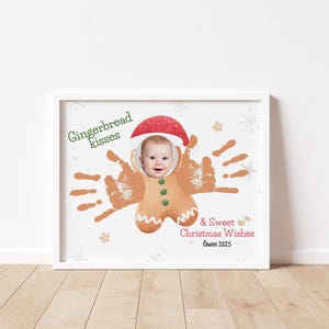 Christmas Handprint Craft Template | Gingerbread Handprint Art With ...