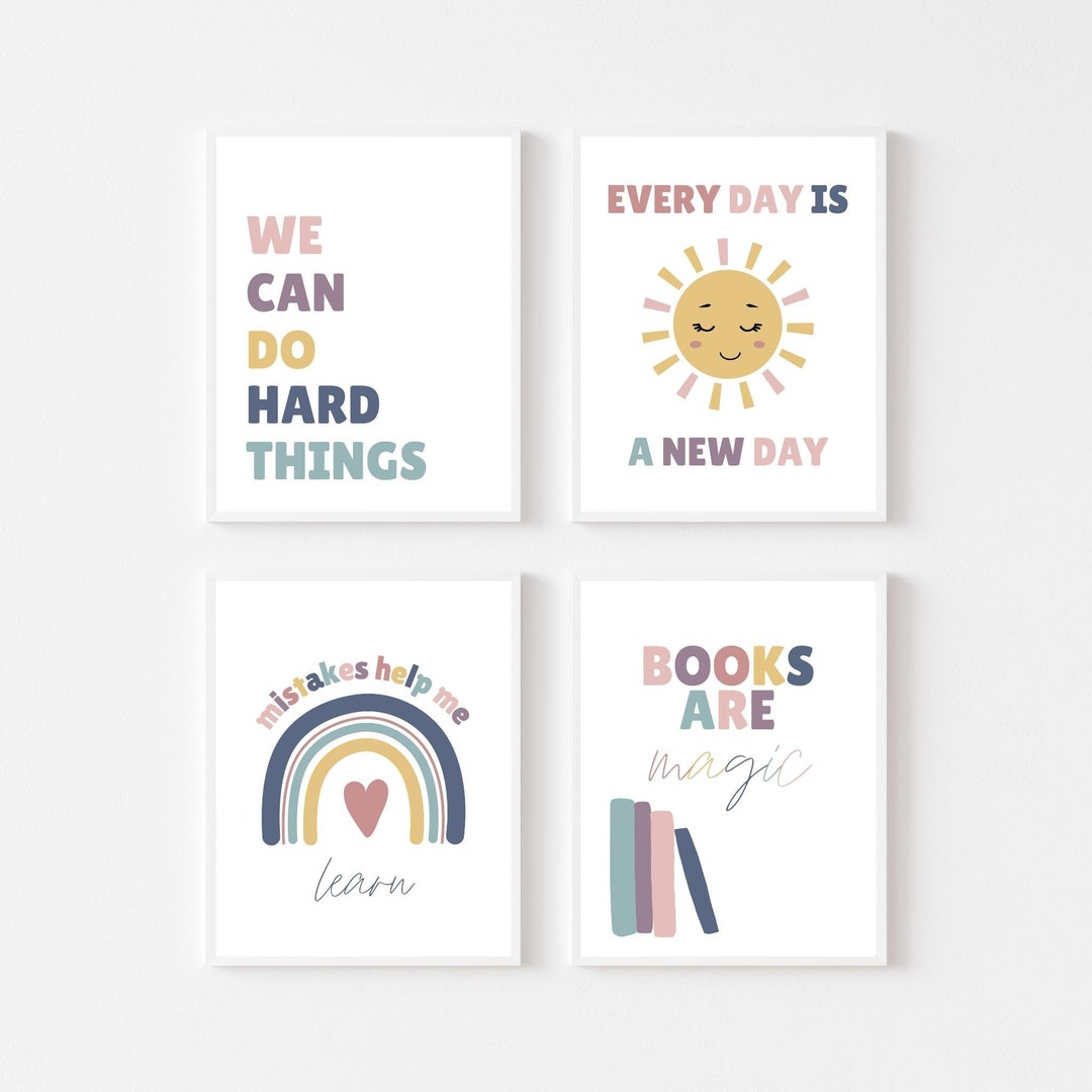 Boho Classroom Decor Bundle, Printable Wall Art, 8.5"x11" | Montessori ...