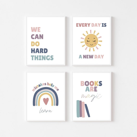 Boho Classroom Decor Bundle Printable Wall Art | Etsy