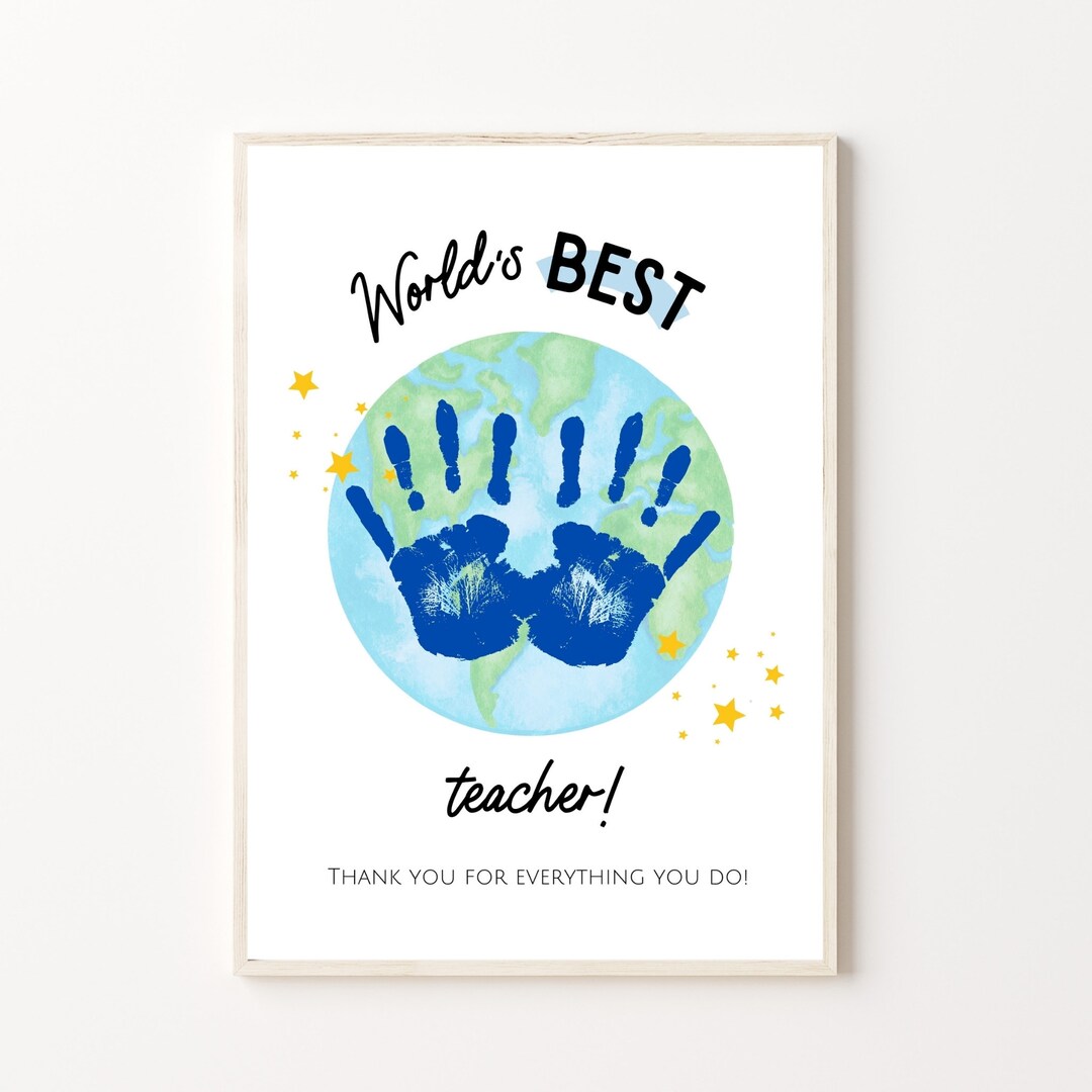 Teacher Appreciation Handprint Art Craft, Printable | End of School ...
