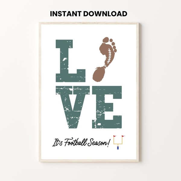 Football Footprint Craft - Etsy