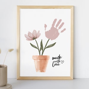 Flower Handprint Craft Art, Mothers Day Activity, for Mom or ...