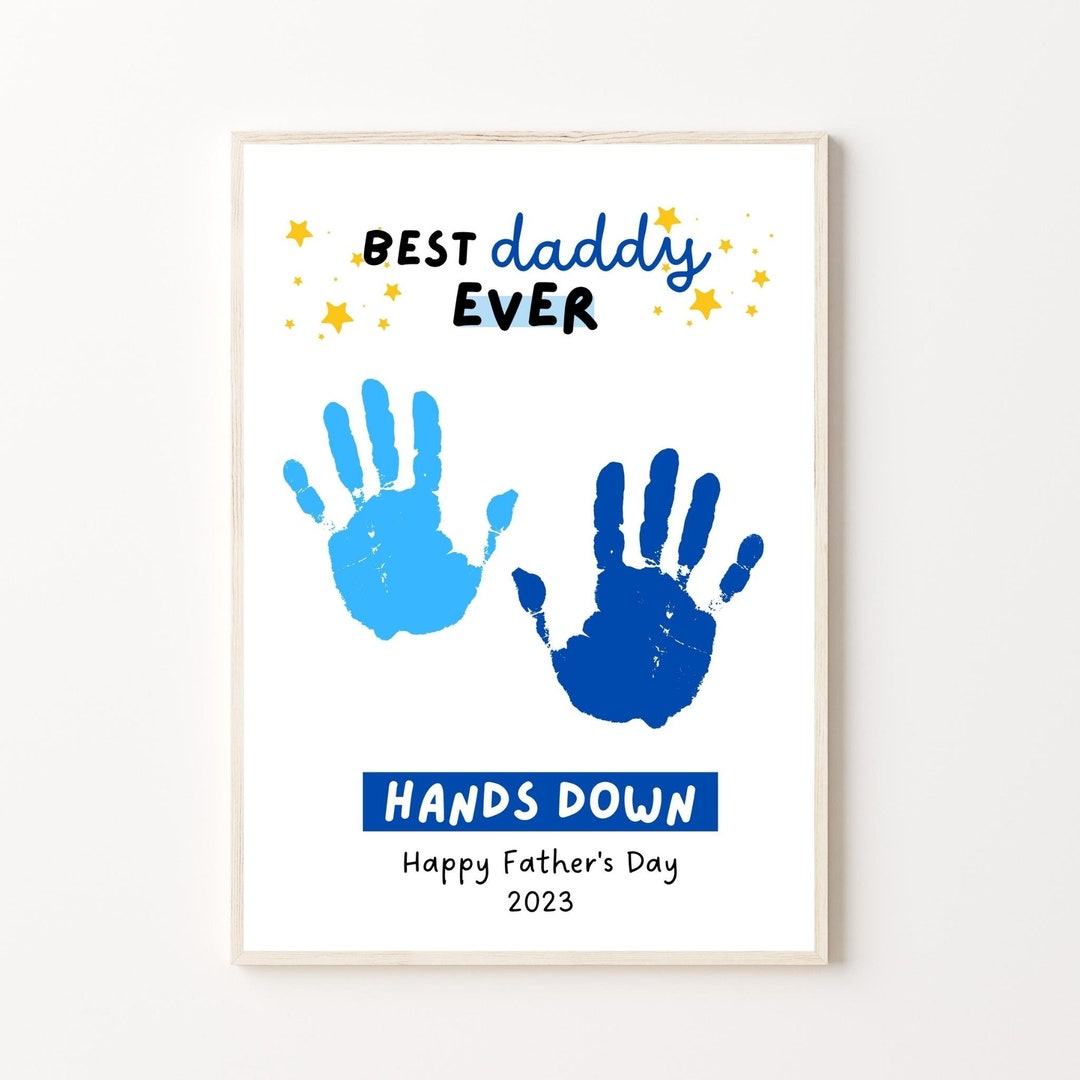 Father's Day Handprint Art Craft PRINTABLE Best Dad - Etsy