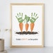 Easter Carrot Handprint Art Craft, Printable | Preschool or Daycare ...