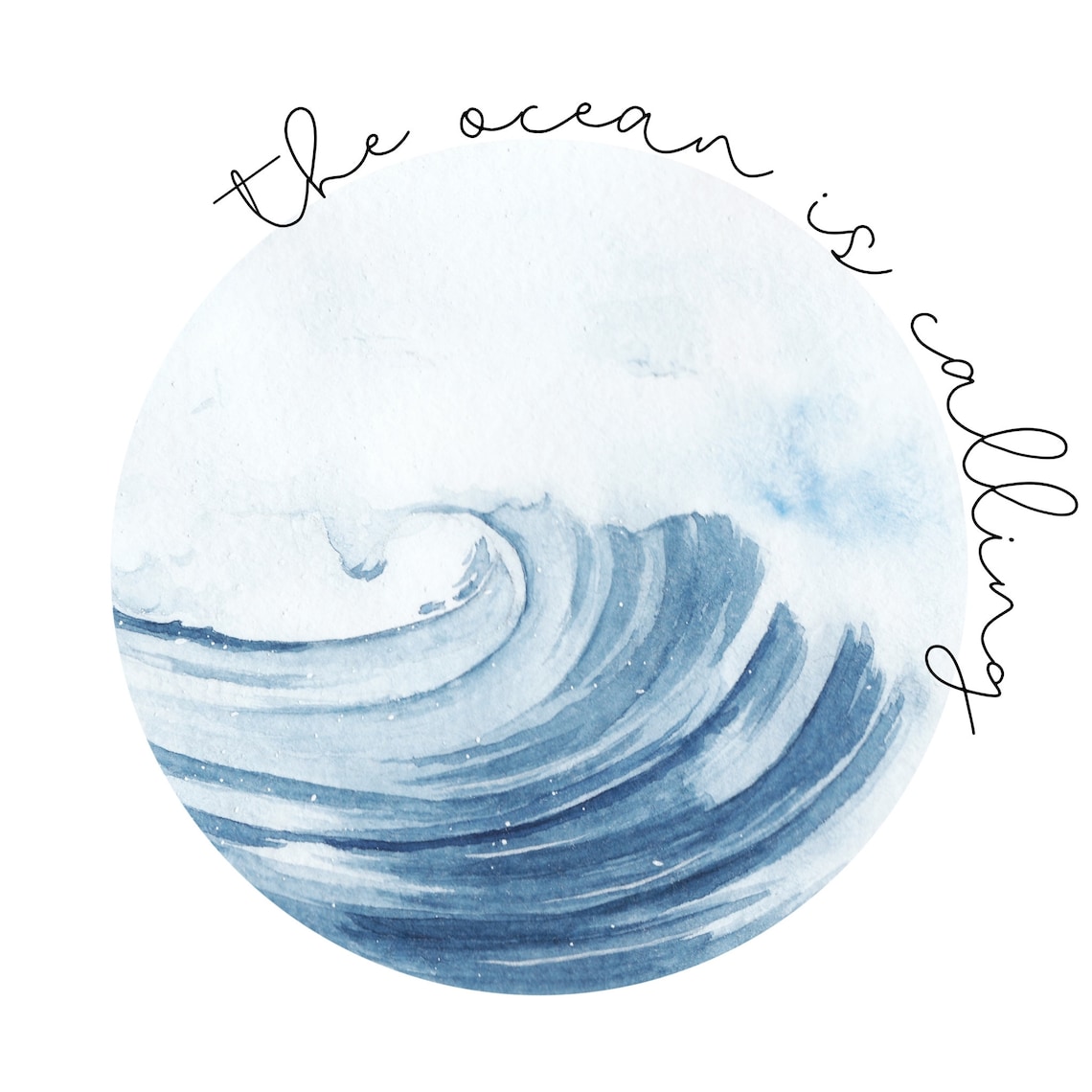 The Ocean is Calling Print Beach Quote Printable Coastal | Etsy