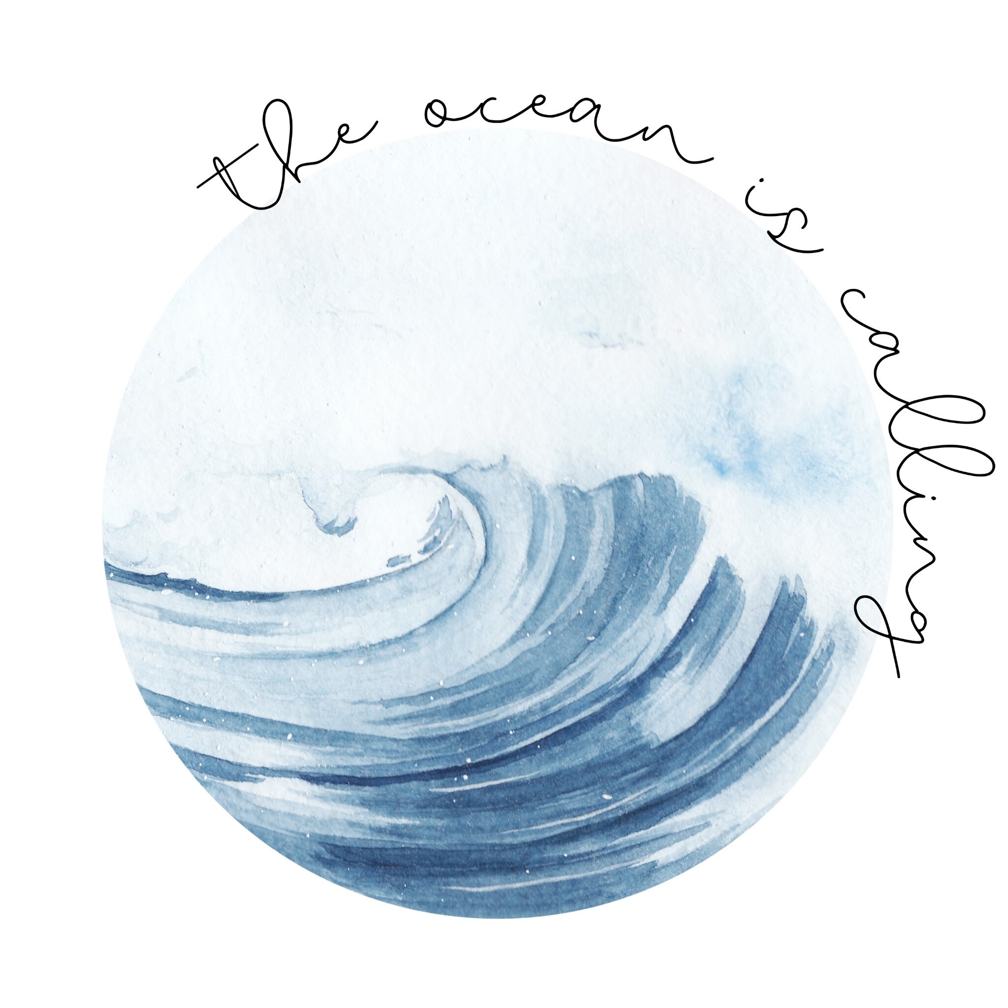 The Ocean is Calling Print | Beach Quote Printable, Surf or Ocean ...