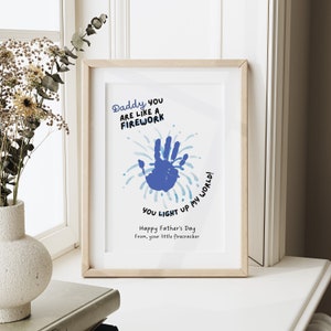 Father's Day Handprint Art Craft, PRINTABLE | Meaningful Gift for Dad ...