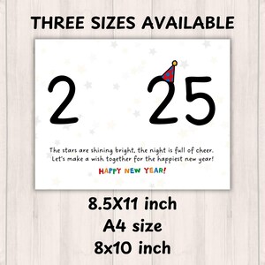2025 New Years Handprint Art Poem, Printable | New Years Eve Craft ...
