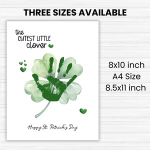 St Patricks Day Handprint Art Craft, Printable | Saint Patricks Day ...