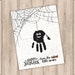 Halloween Spider Handprint Art Craft PRINTABLE DIY - Etsy