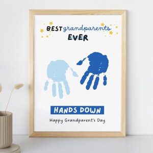 Grandparents Day Handprint Art Craft, Printable | Gift for Grandma or ...