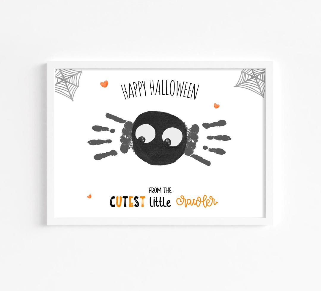 Halloween Spider Handprint Craft for Toddlers and Baby | Preschool or ...