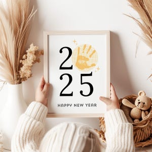 2025 New Years Handprint Art Poem, Printable | New Years Eve Craft ...