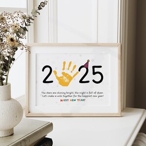 2025 New Years Handprint Art Poem, Printable | New Years Eve Craft ...