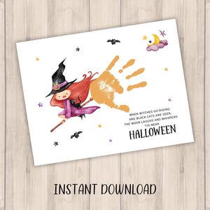 Witch Handprint Craft With Halloween Poem | Toddler, Baby or Preschool ...