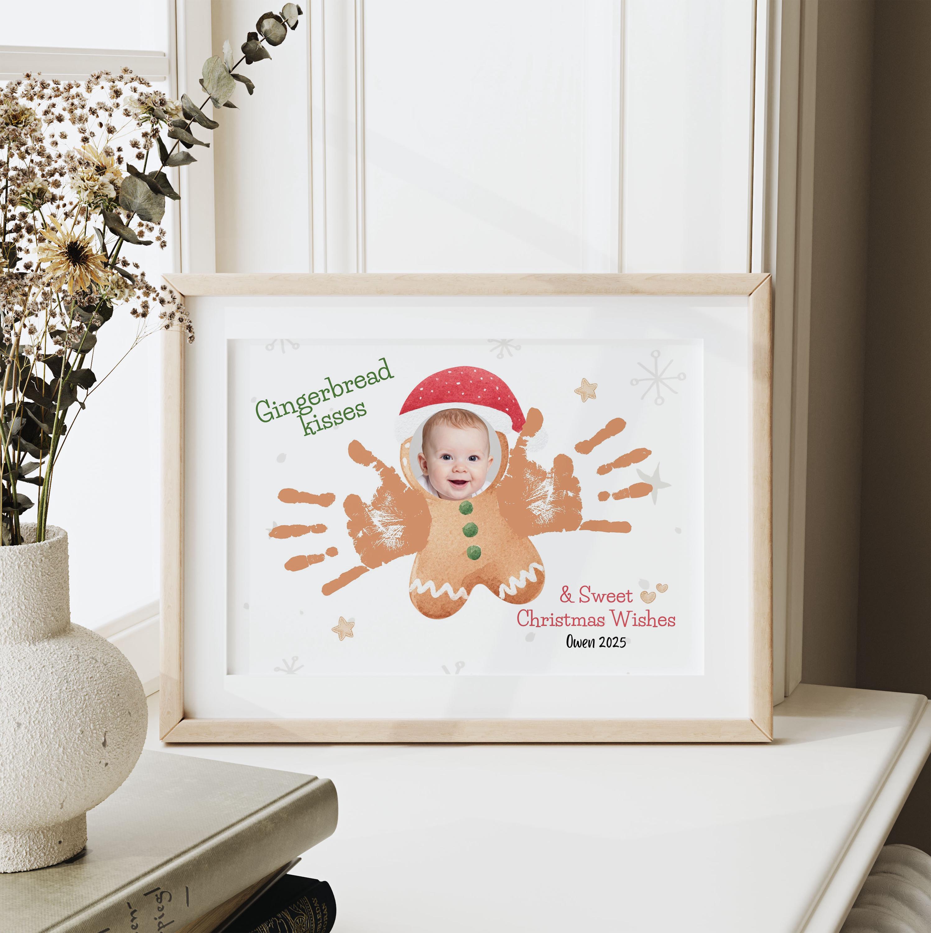 Christmas Handprint Craft Template | Gingerbread Handprint Art With ...