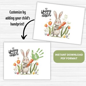 Easter Handprint Art Craft, Printable | Spring Craft | Kids Baby ...