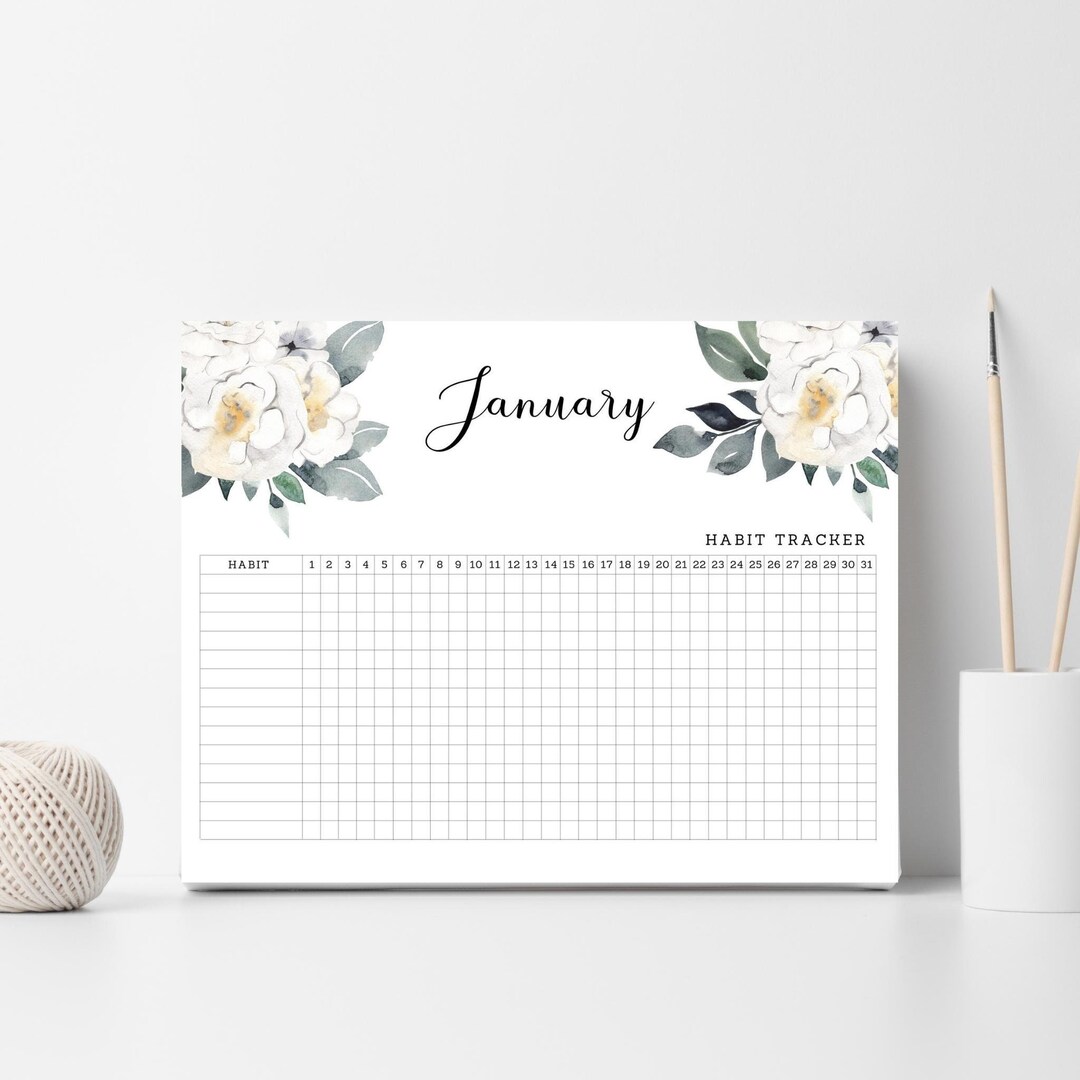 Daily Habit Tracker, Printable Monthly Routine Tracker, Goal Planner ...