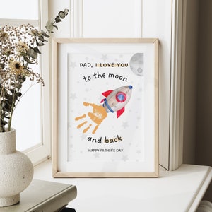 Fathers Day Handprint Art Craft, PRINTABLE | Gift for Dad From Kids ...