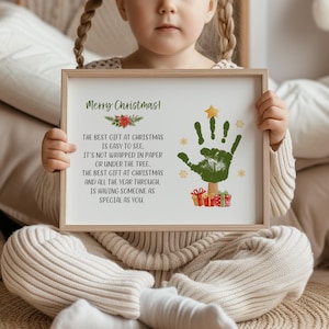 Christmas Handprint Art Craft, Printable, Holiday DIY Card Gift for ...