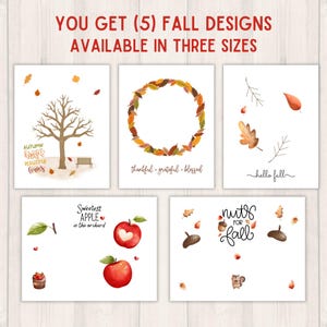 Fall Handprint Art Bundle, Printable | Tree, Leaves, Apple, Acorn ...