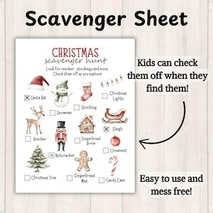 Printable Christmas Scavenger Hunt for Kids | Fun Christmas Party Game ...
