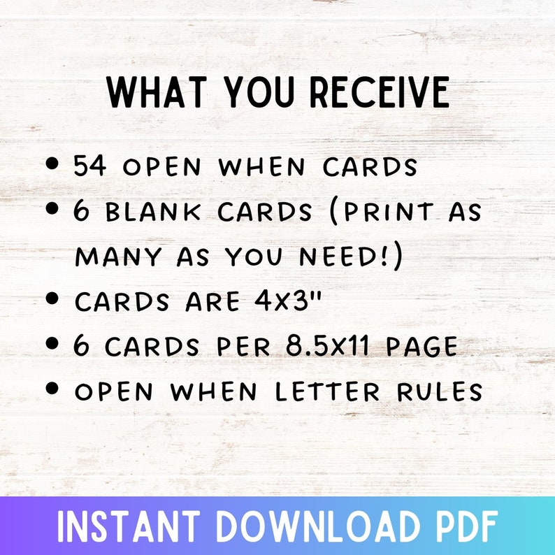Open When Letters Envelope Cards for College Student or Going Away Gift ...