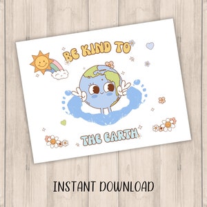 Earth Day Footprint Art Craft, Printable | Happy Earth Day Activity ...