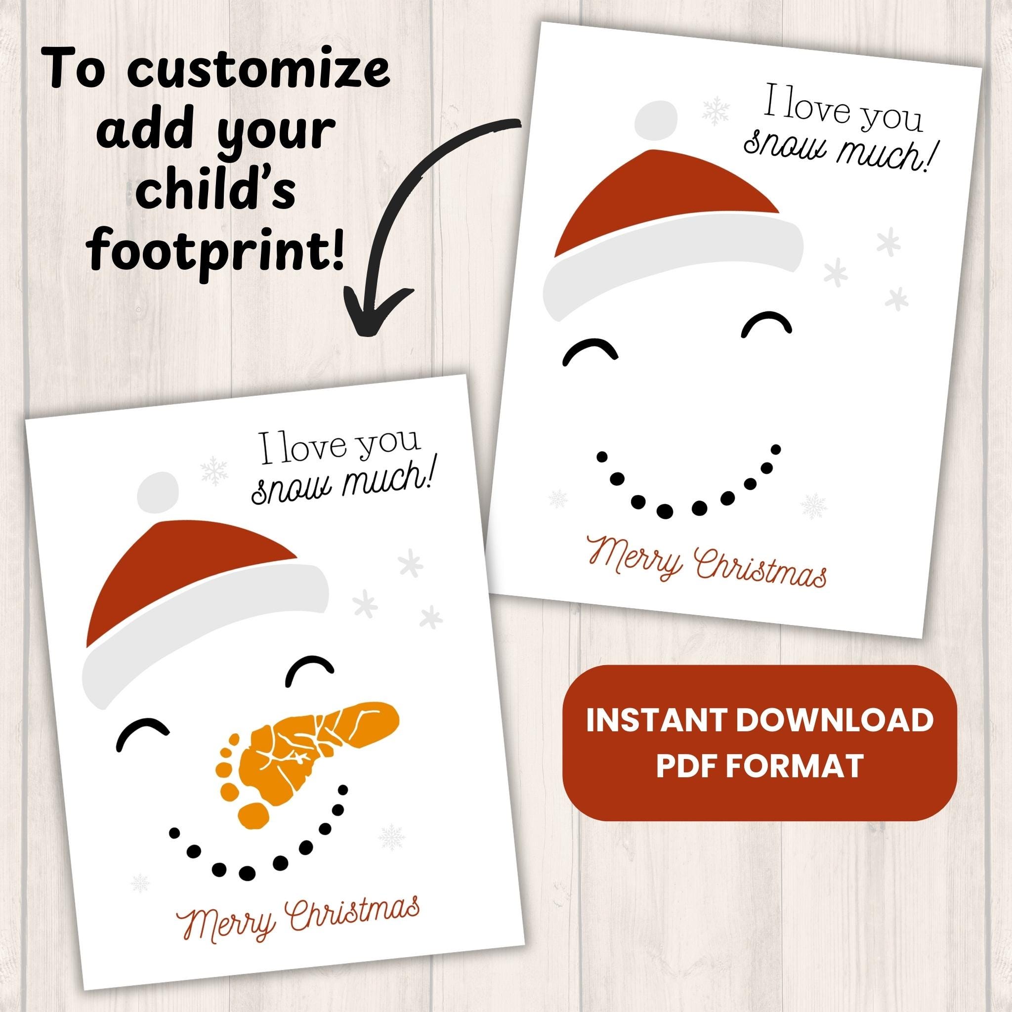 Christmas Snowman Handprint Art Printable | Xmas Gift From Kids, Craft ...