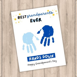 Grandparents Day Handprint Art Craft, Printable | Gift for Grandma or ...