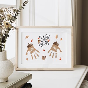Fall Handprint Craft, Printable | Acorn Handprint Art, Autumn, Kids ...