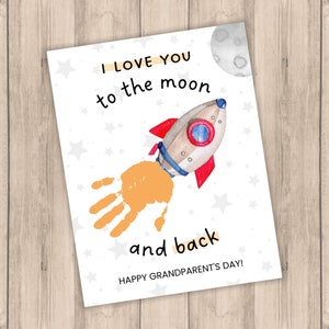 Grandparents Day Handprint Art Craft, Printable | Gift for Grandma or ...