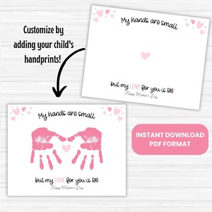 Mother's Day Handprint Art, Printable | Craft for Mom From Baby ...