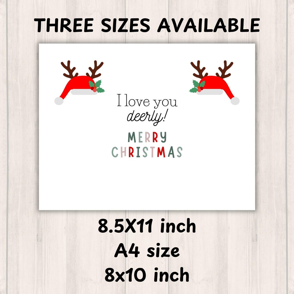 Christmas Reindeer Footprint Art Printable | I Love You Deerly ...