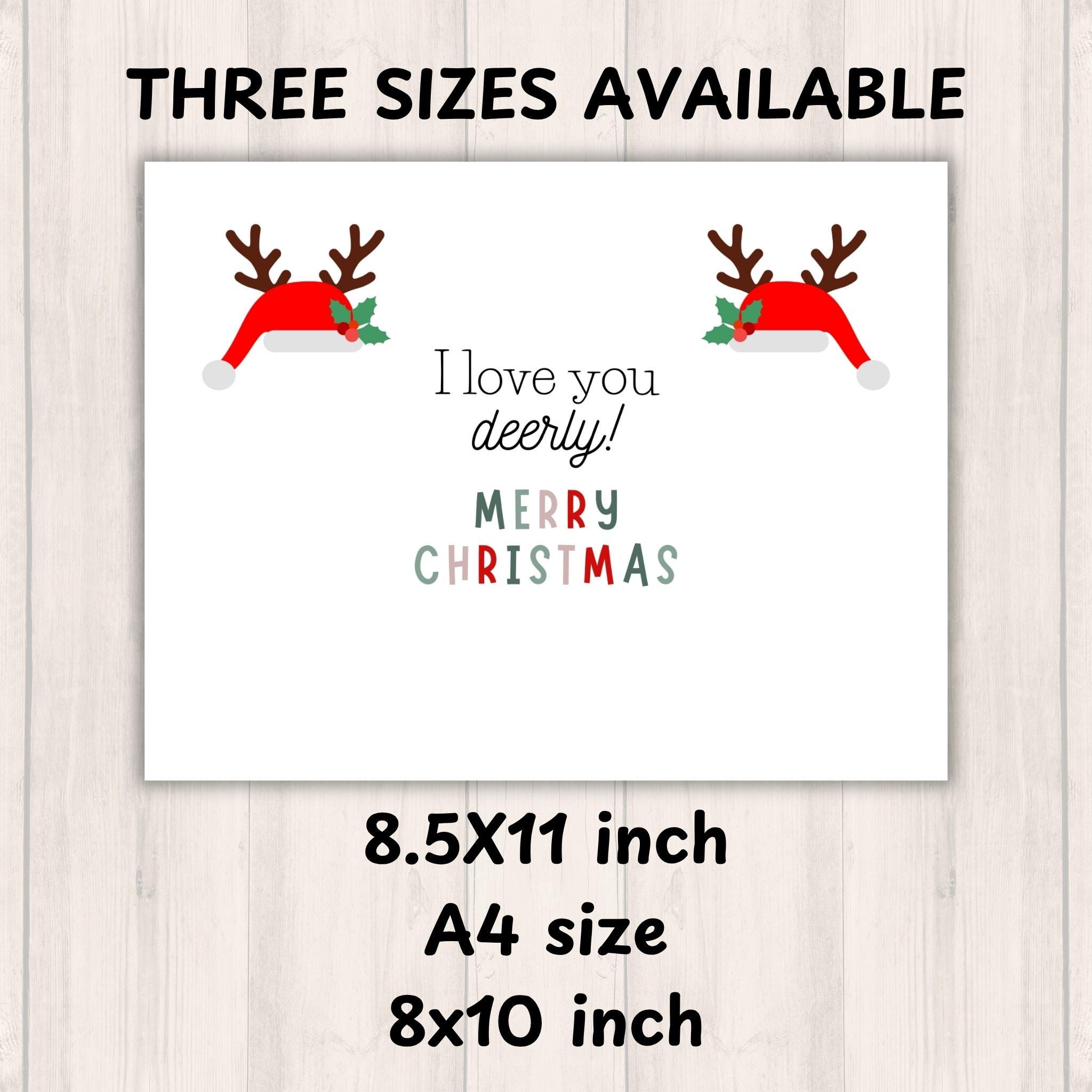 Christmas Reindeer Footprint Art Printable | I Love You Deerly ...
