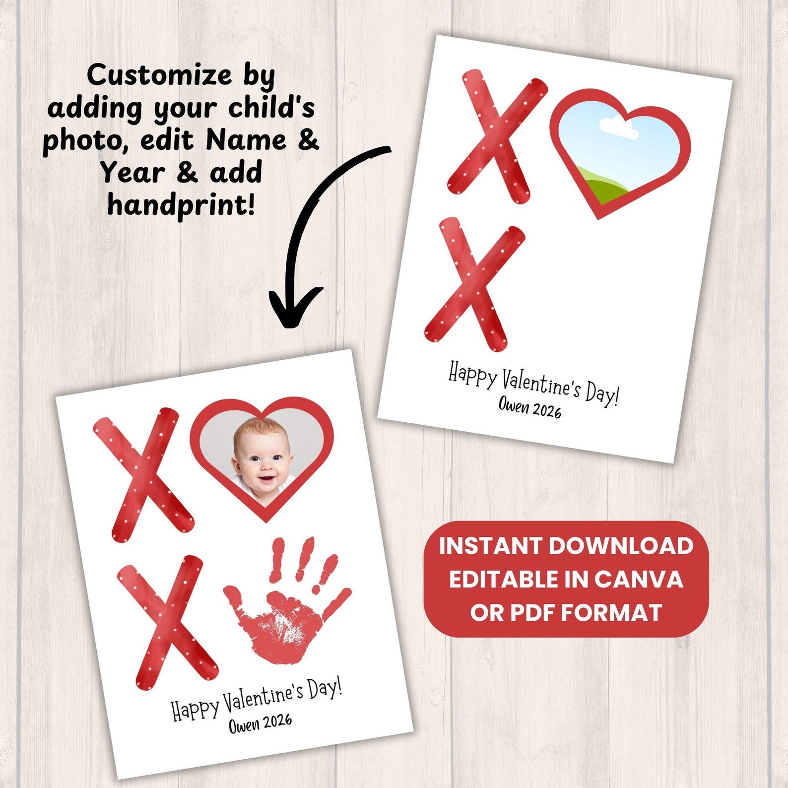 Valentine’s Day Handprint Art | XOXO Valentines Handprint Craft ...