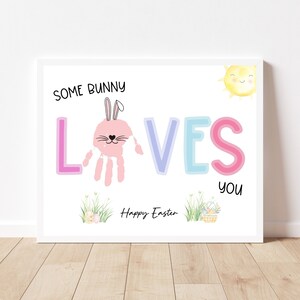 Easter Handprint Art Craft, Printable | Kids Baby Toddler or Preschool ...