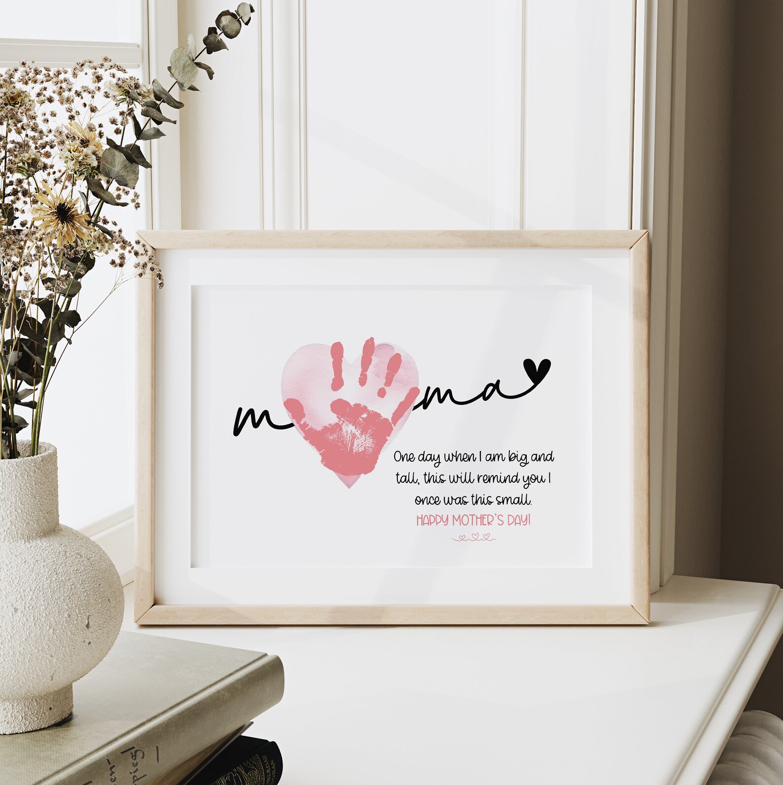 Mother's Day Mama Handprint Art, Printable | Craft for Mom From Baby ...