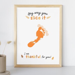 Thanksgiving Footprint Craft, Printable | Thanksgiving Handprint Art ...