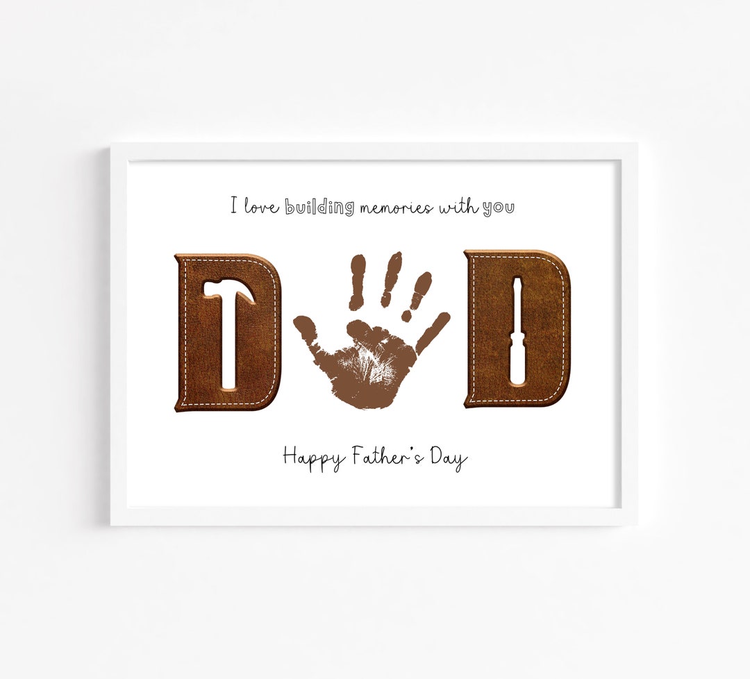 Fathers Day Tools Handprint Art Craft, PRINTABLE | Gift for Dad From ...