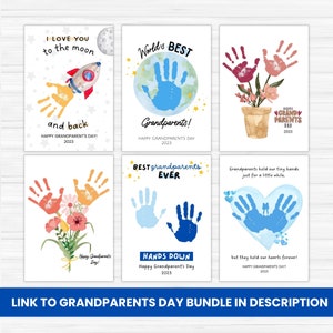 Grandparents Day Handprint Art Craft Printable Gift for - Etsy