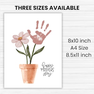 Mothers Day Handprint Art, Printable | Craft or Activity for Baby ...