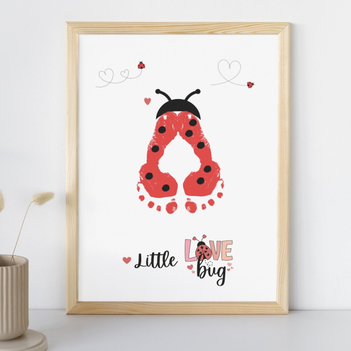 Valentines Footprint Art Craft for Baby, Handprint Art, Valentines Day ...